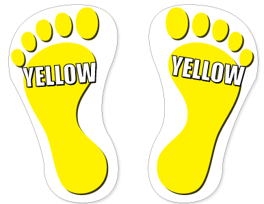 Sticker Feet | For Kids Feet "Yellow Feet" – Hero Ground Zero