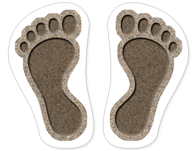 Sticker Feet | Human Feet " Sandy Feet " – Hero Ground Zero